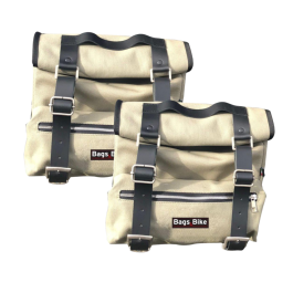 Bags & Bike SAHARA coppia borse laterali in canvas grigio