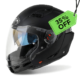 Casco modulare Airph Executive Matt Black XL con mentoniera estraibile