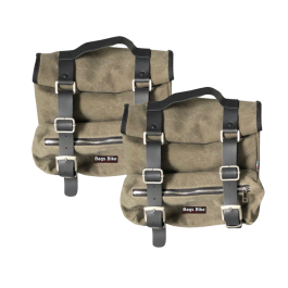Bags & Bike SAHARA coppia borse laterali in canvas verde